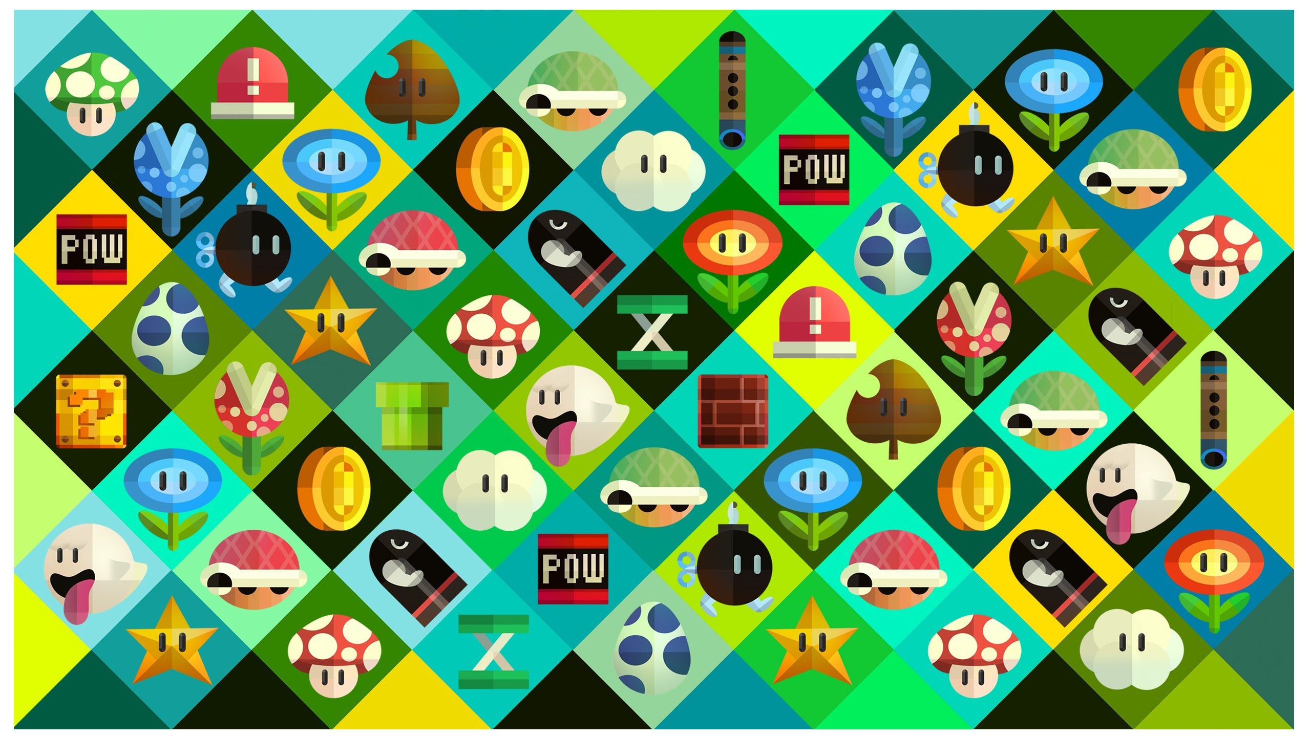 Cuadro Decorativo Videojuego, Super Mario Bross múltiple