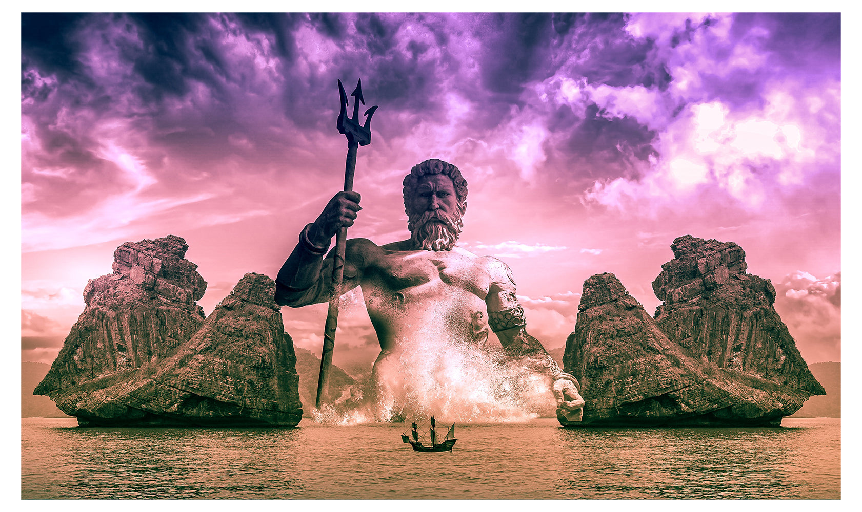 Cuadro Decorativo Fantasía, Poseidón Rey de los Mares